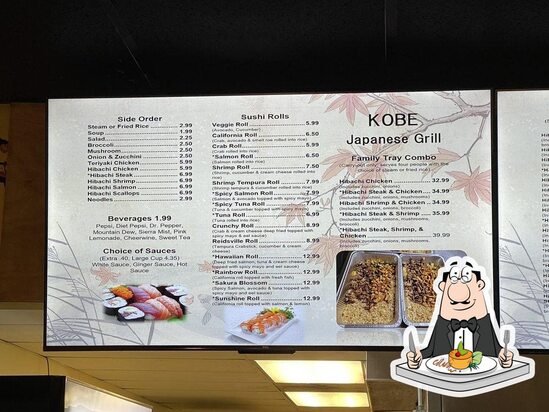 Menu at Kobe Japanese Grill restaurant, Reidsville