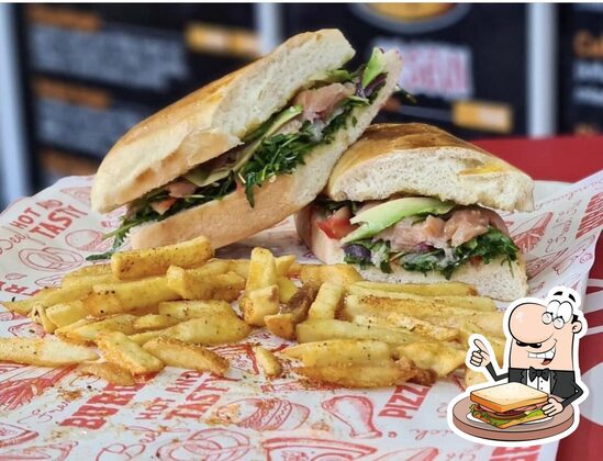 Menu at Sandwich burger store restaurant, Novi Sad