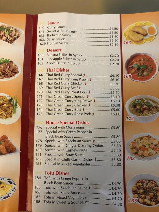 Menu at The Great Wall fast food, North Walsham