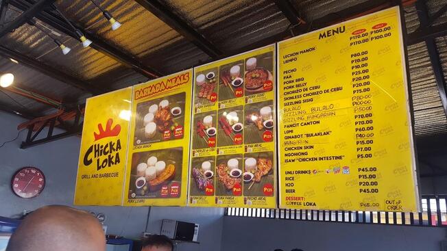 Menu at Chicka Loka GRILL N BBQ, Davao City, 4J3M+F36