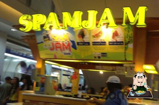 Menu at Spam Jam restaurant, Manila