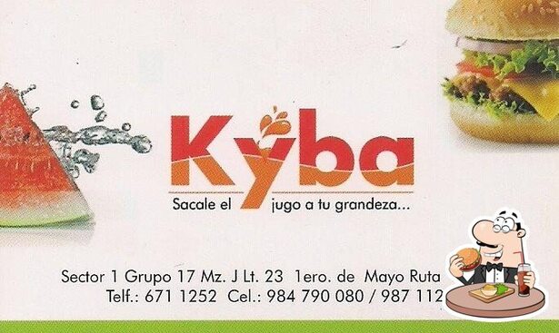 Carta del pub y bar Jugueria "Kyba", Comas