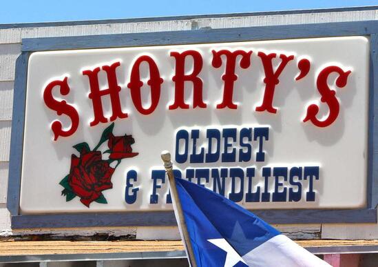 Menu at Shorty's Place pub & bar, Port Aransas, 101 Beach St