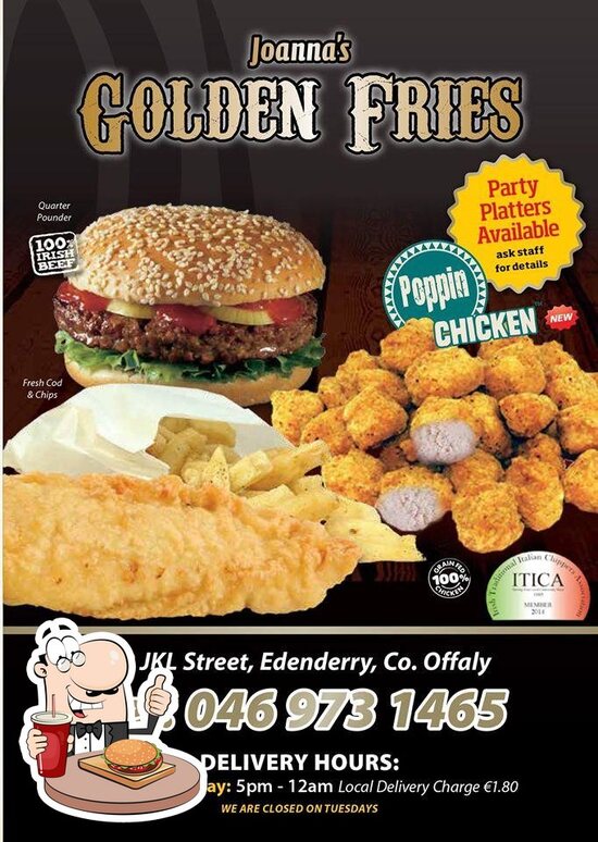 Menu at Golden Fries restaurant, Edenderry