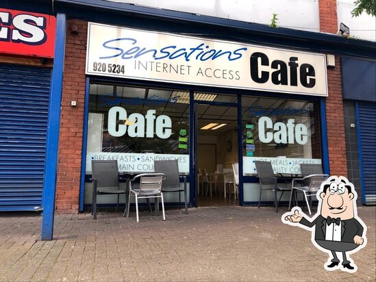 Menu at Sensations Cafe, Liverpool