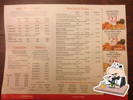 Menu at Bob's Pizza Greentown pizzeria, Uniontown
