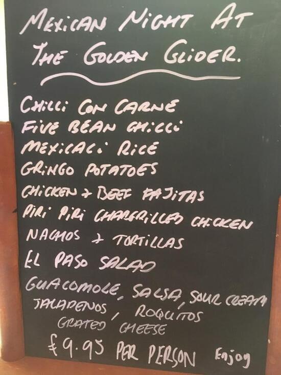 Menu at The Flight Deck Cafe - Lasham Clubhouse, England