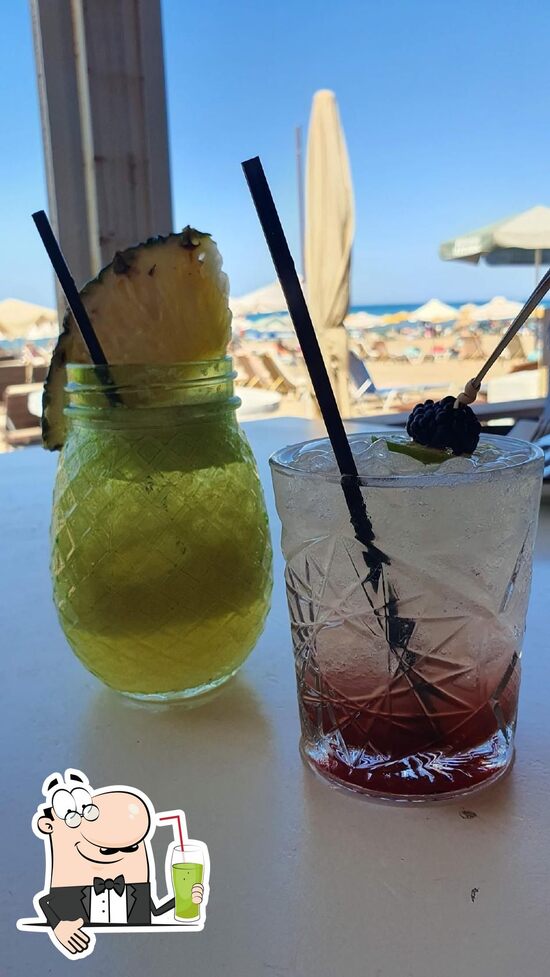Menu at Lukas beach bar, Stalida