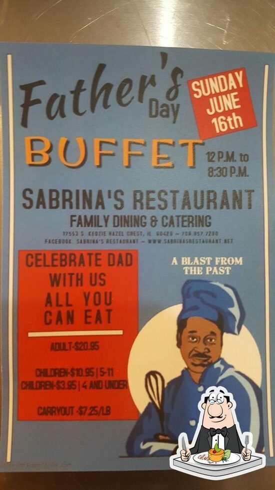 Menu at Sabrina's Restaurant, Hazel Crest