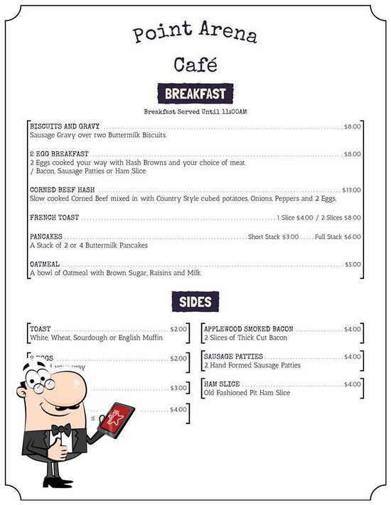 Point Arena Cafe, Point Arena - Restaurant menu, prices and reviews