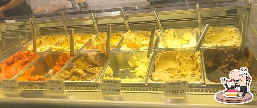 Menu at Massimo's Gelateria restaurant, Noosa Heads
