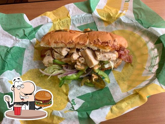 Menu at Subway fast food, Wilmore