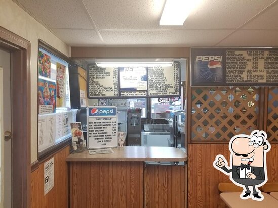 Menu at Flavor Freeze fast food, Galesburg