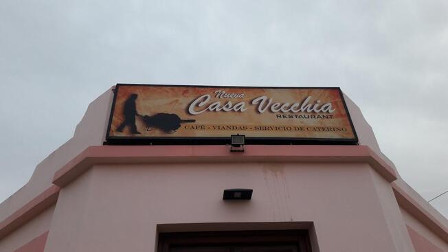 Menu at Casa Vecchia restaurant, Comandante Luis Piedrabuena