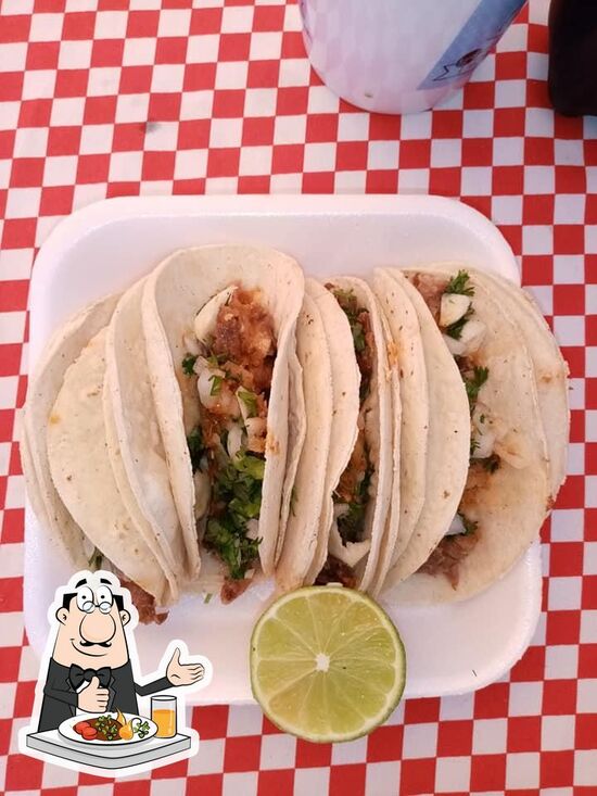 Menu at Tacos "Calderón" restaurant, Pabellón de Arteaga