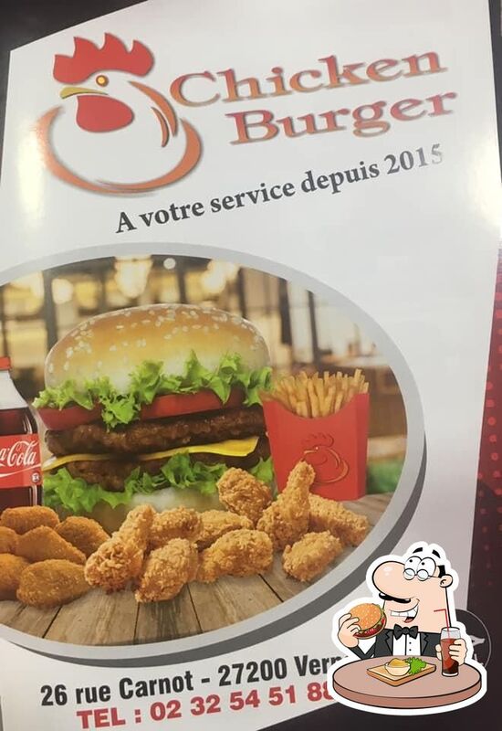 Menu au Chicken Burger restaurant, Vernon
