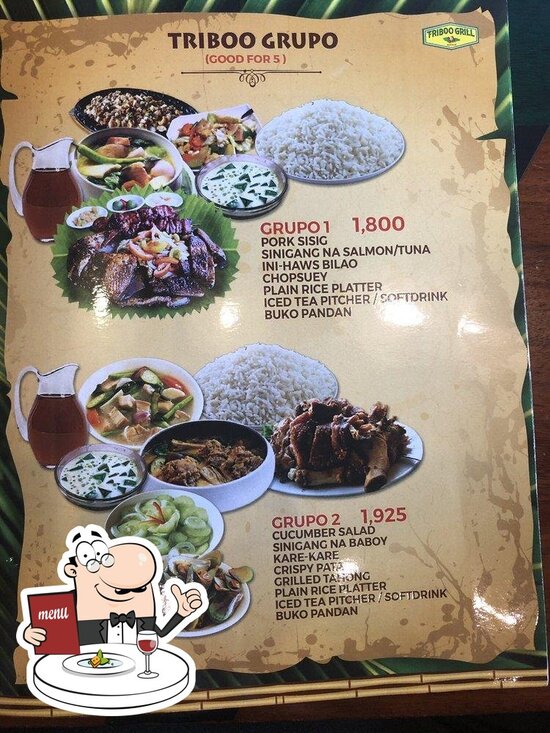 Menu at TRIBOO GRILL restaurant, Naga, 32 Mayon Ave