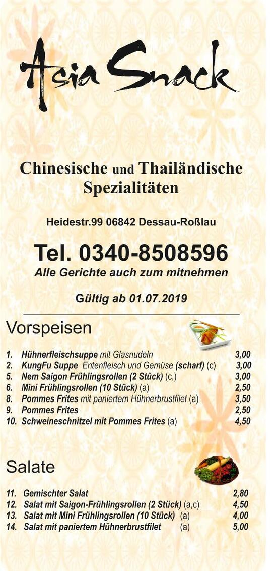 Asia Snack & Döner, Dessau-Roßlau - Restaurant menu and reviews