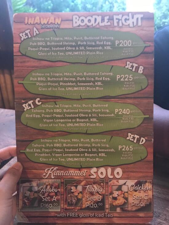 Menu at Ihawan sa Caoayan restaurant, Caoayan, G9WJ+V9W