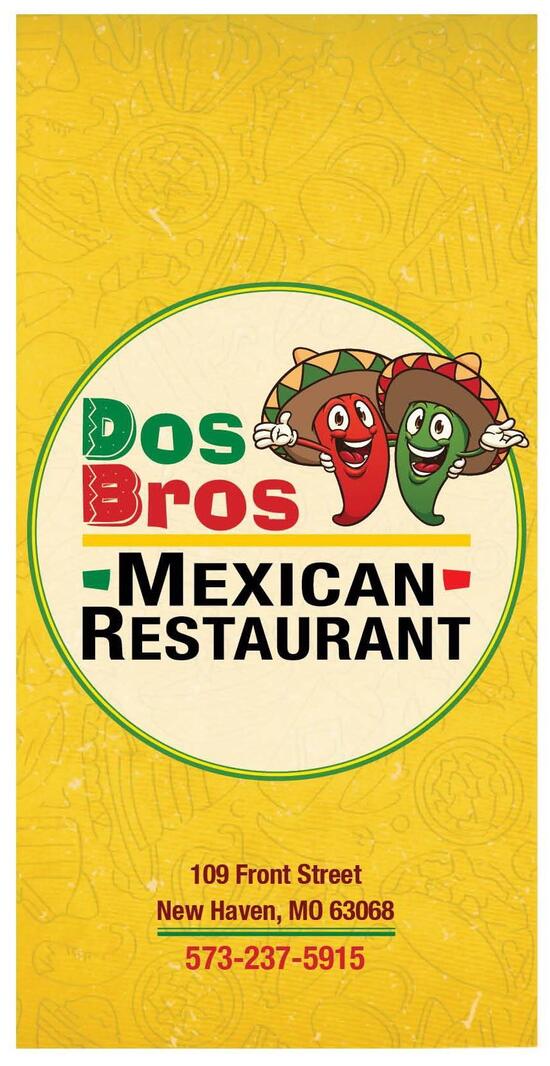 Menu at Dos Bros Mexican Restaurant, New Haven