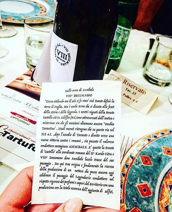 Menu at U.P.E.P.I.D.D.E. restaurant, Ruvo di Puglia