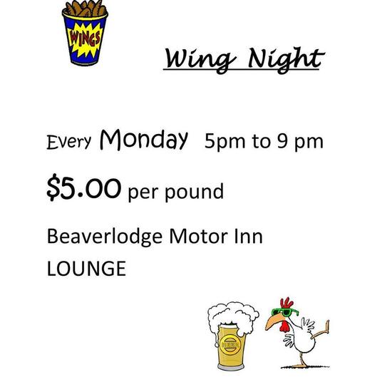 Menu at Beaverlodge Motor Inn restaurant, Beaverlodge, 116 6a St