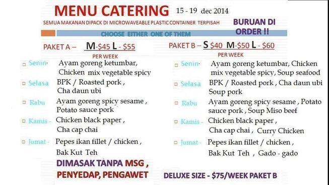 Catering Masakan Indo in The Rocks