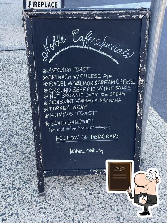 Menu at Noble Cafe, Sparkill