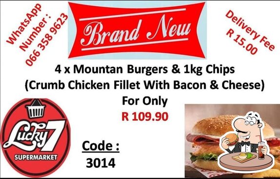 Menu at Lucky 7 Stilfontein Stilfontein restaurant, Stilfontein