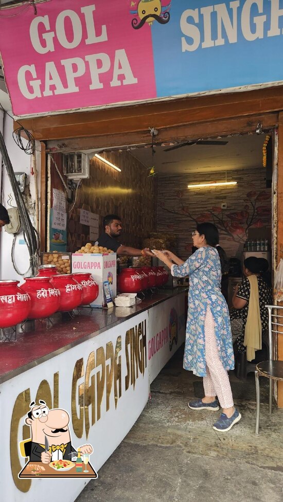 Menu at Gol gappa singh, Jaipur