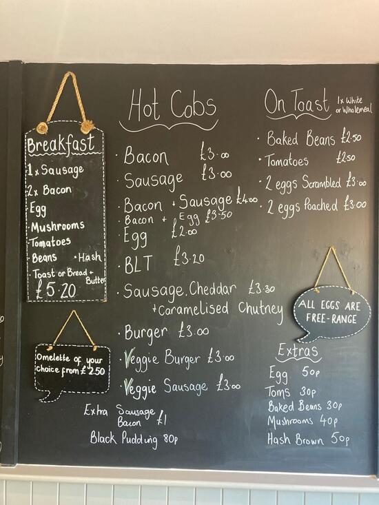 Menu at Sandwich Bar, Draycott