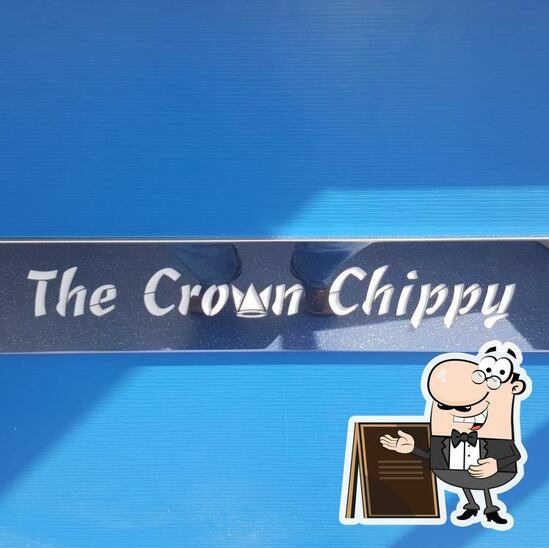 Menu at Crown Chippy fast food, Banff