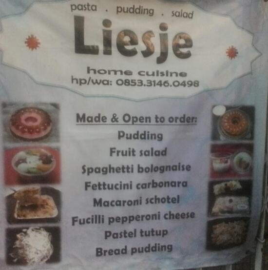 Menu at Liesje, Surabaya