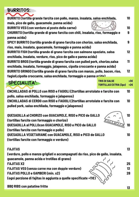 Menu da TAKO BROS Rapallo ristorante, Rapallo