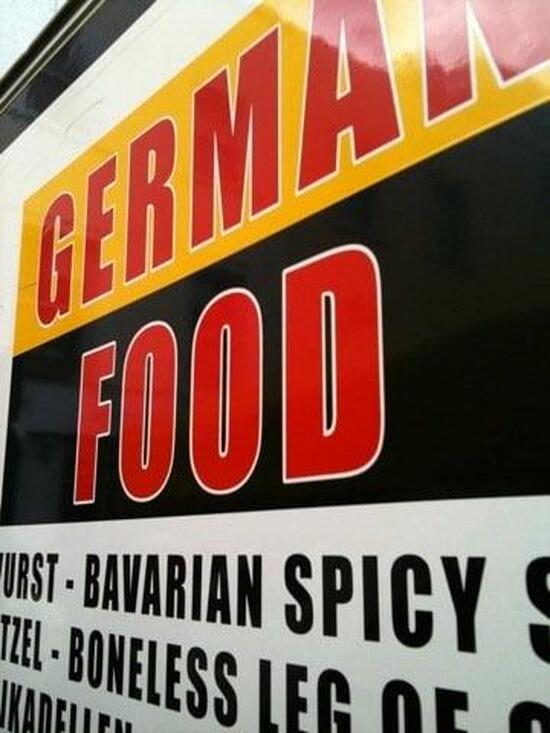 Menu at German Food, London, Portobello Road Market Stall 59 Portobello ...