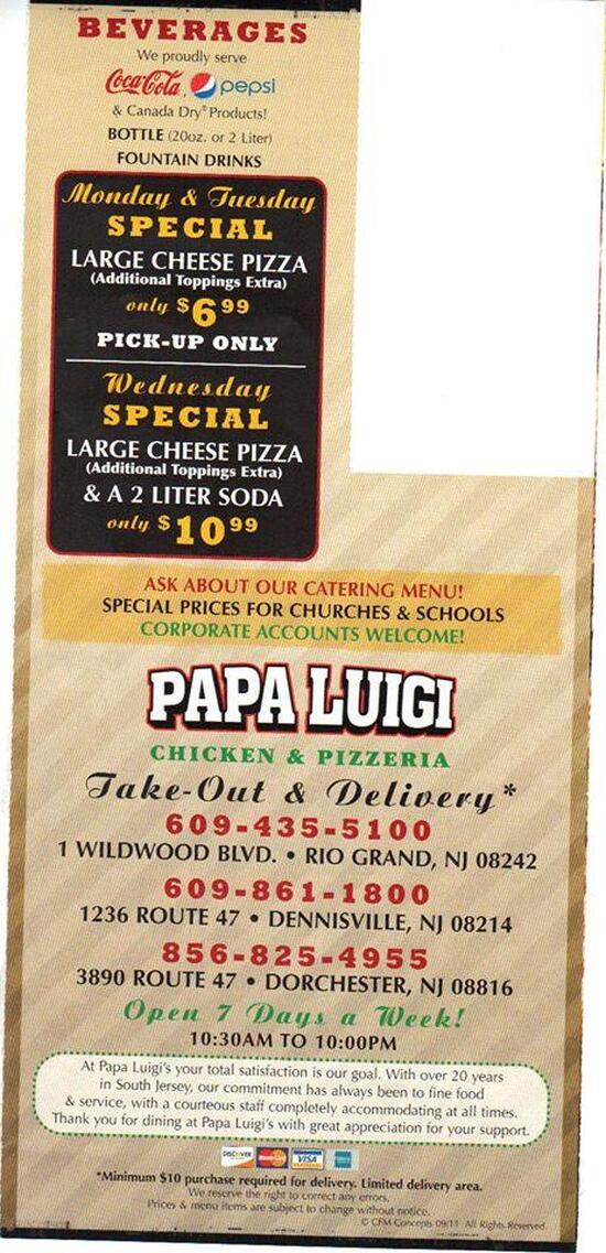 Papa Luigi in Erma - Restaurant menu and reviews