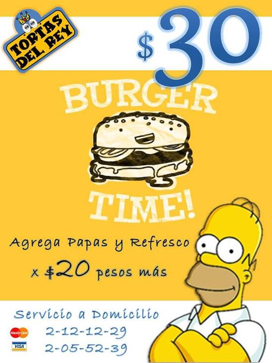 Menu at Tortas del Rey restaurant, Matamoros