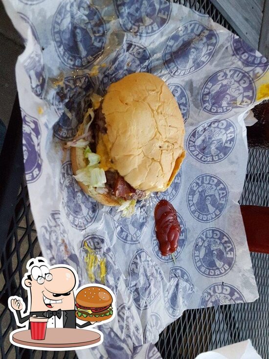 Menu at Fat Guys Burgers restaurant, Broken Arrow