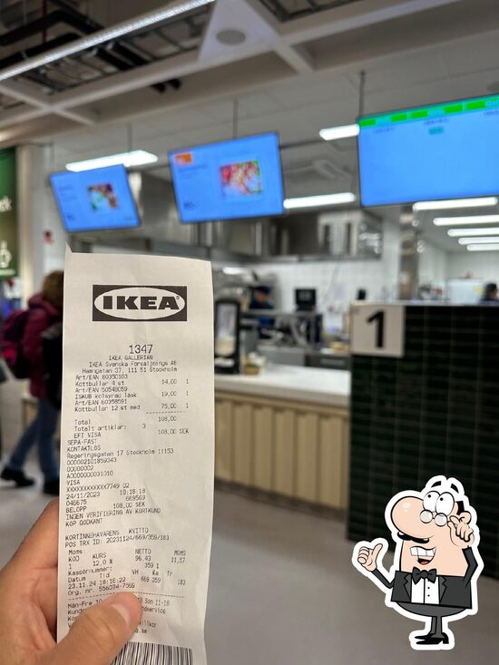 Menu at IKEA Deli restaurant, Stockholm