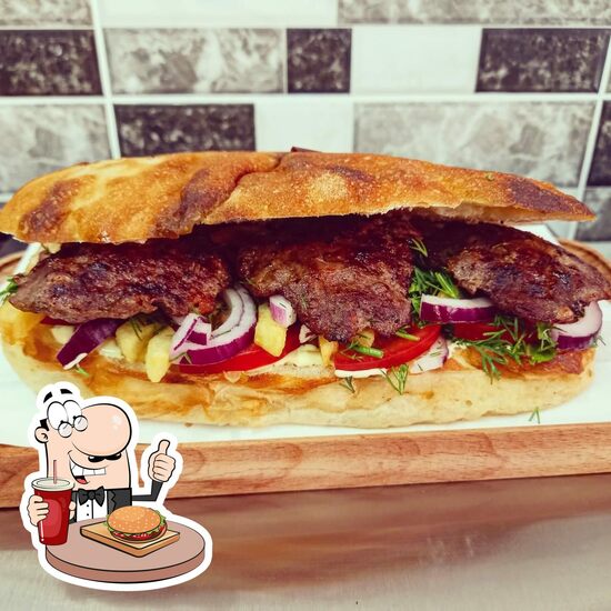 Menu at Doner Aziz fast food, Tyumen