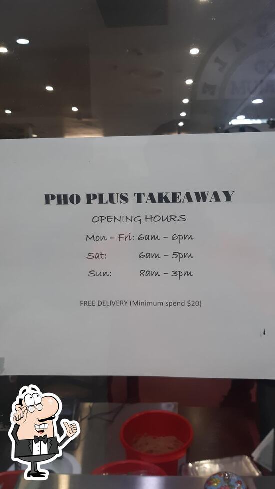 Menu at Pho Plus restaurant, Armidale