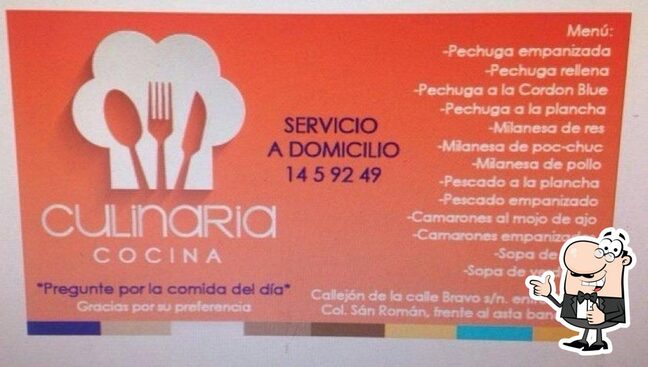 Menu at Culinaria Cocina restaurant, Campeche