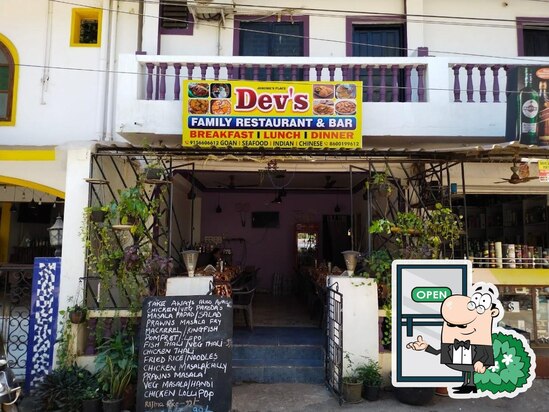 Menu at Dev's restaurant, Calangute