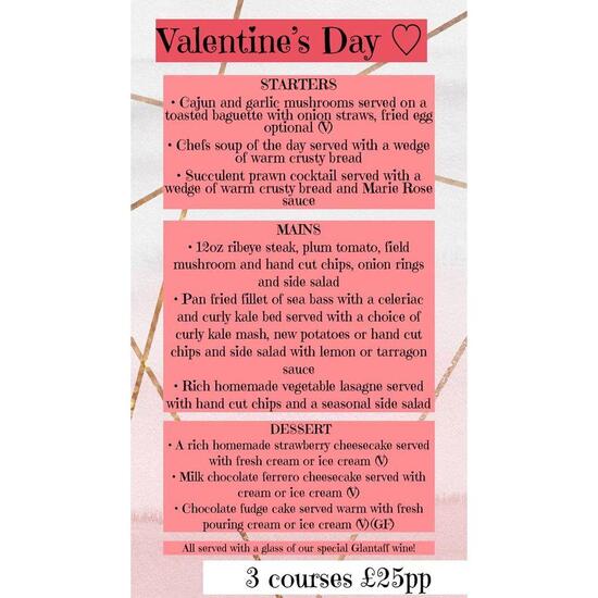 Menu at The Glantaff Inn pub & bar, Treharris