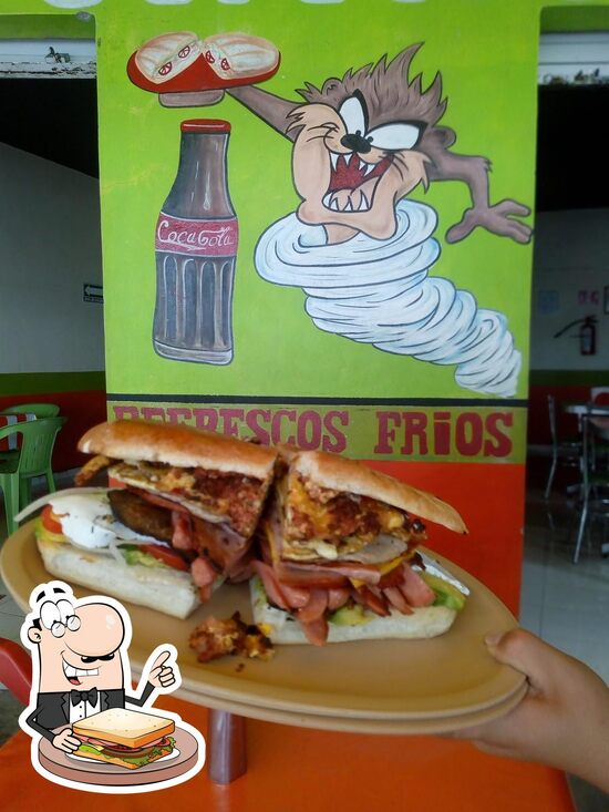 Menu at Super Tortas Gigantes Tazmania restaurant, San José Guadalupe