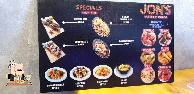 Menu at JON’S Buffalo Wings restaurant, Manado, Jl. Laksda John Lie No.31