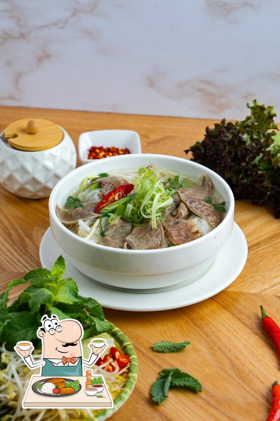 Menu at Pho ha noi Vietnamese restaurant mussaffah branch, Abu Dhabi