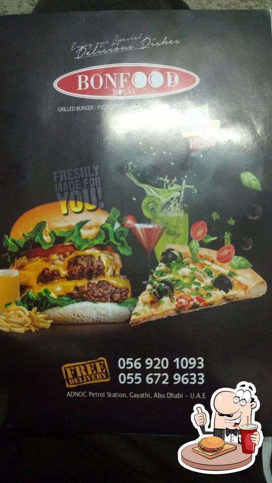 Menu at Bon Food restaurant, UAE