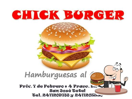 Menu at CHICK Burger restaurant, Apizaco