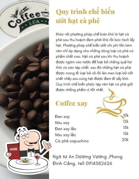 Coffee Lúa - Restaurant menu, prices and reviews